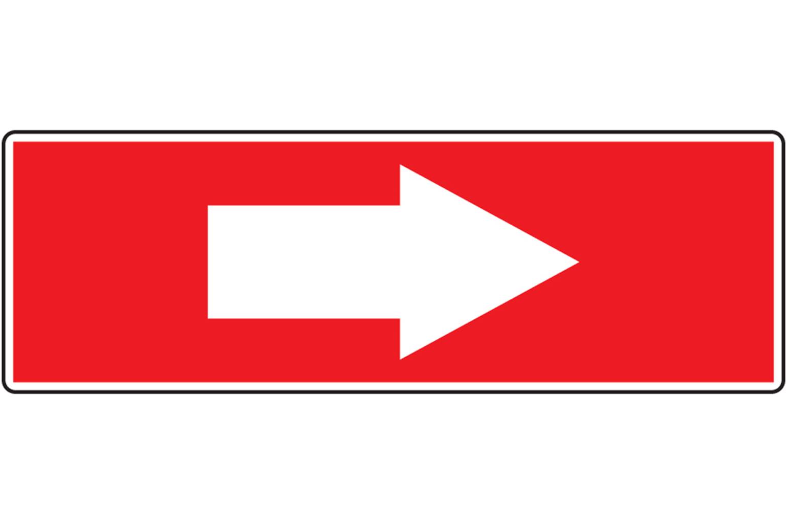 Accuform 2 X 6 WHITE ARROW LABEL | acfladm526vsp | ohcanadasupply.ca