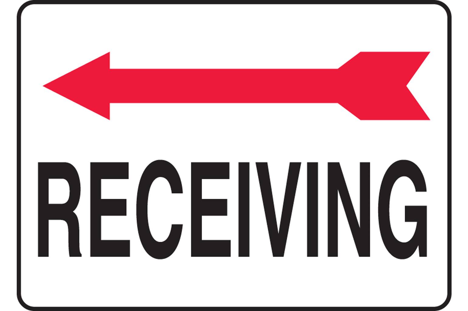 Accuform 10 X 14 LH RECEIVING SIGN | acfmadc507vp | Gregg Distributors LP