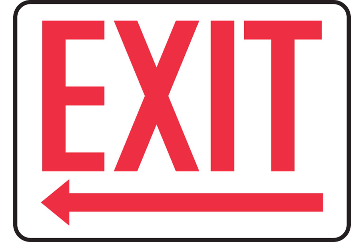 Accuform 10 X 14 EXIT LH SIGN | acfmadc532vp | ohcanadasupply.ca