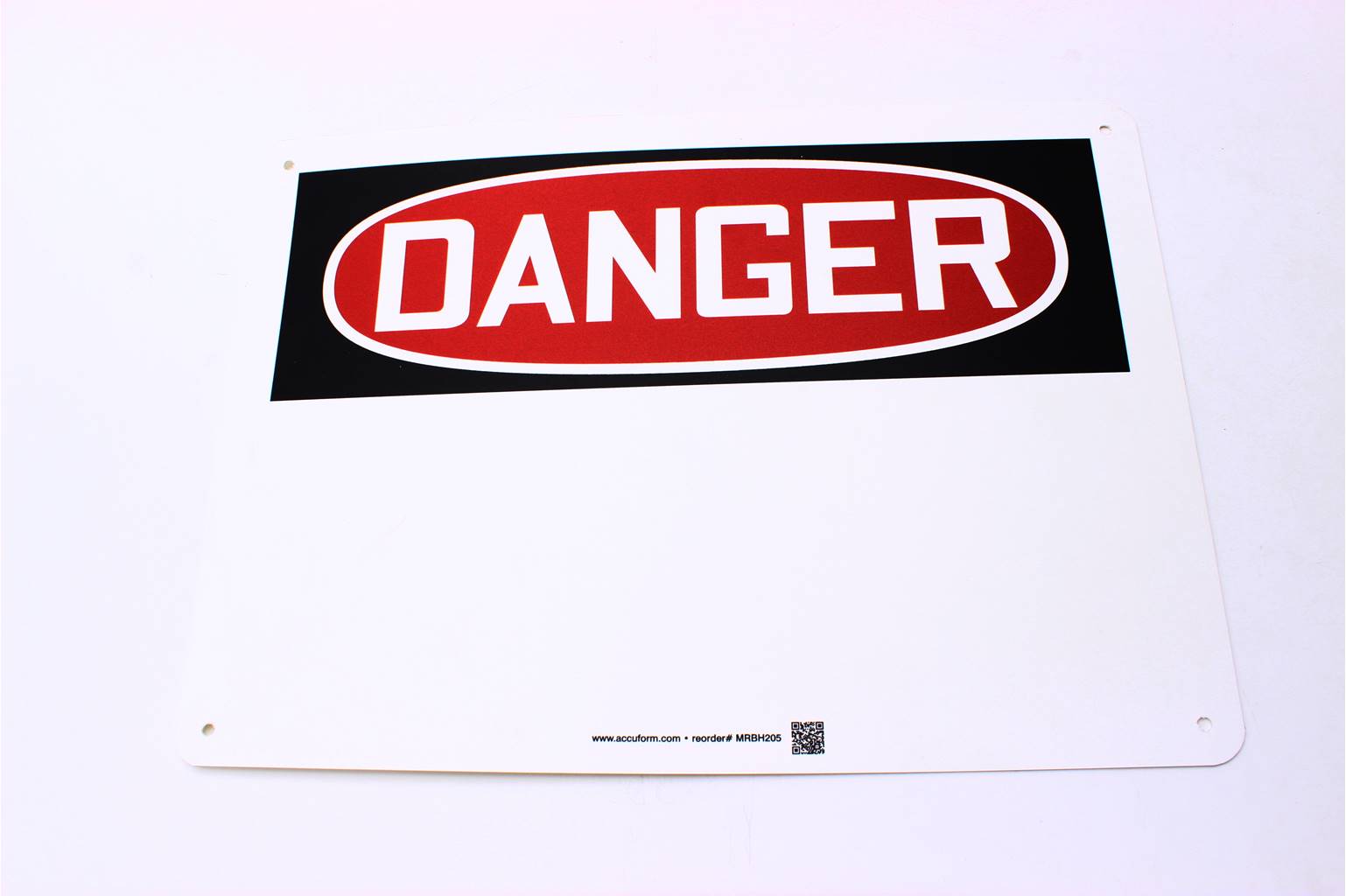 Accuform 10 X 14 BLANK DANGER SIGN | acfmrbh205vp