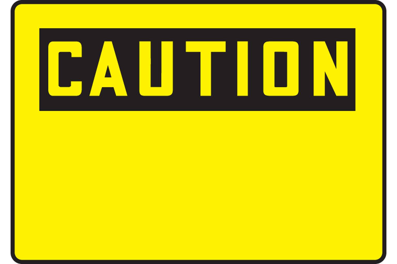 Accuform 10 X 14 BLANK CAUTION SIGN | acfmrbh606vp