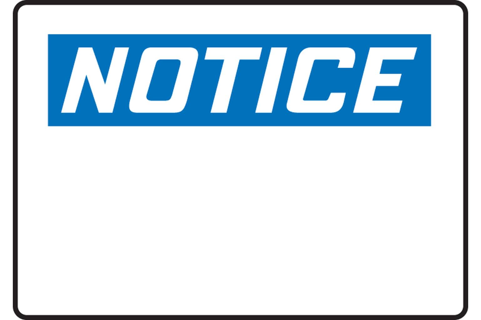 Blank Signs Collection | Canadian Industrial Supply