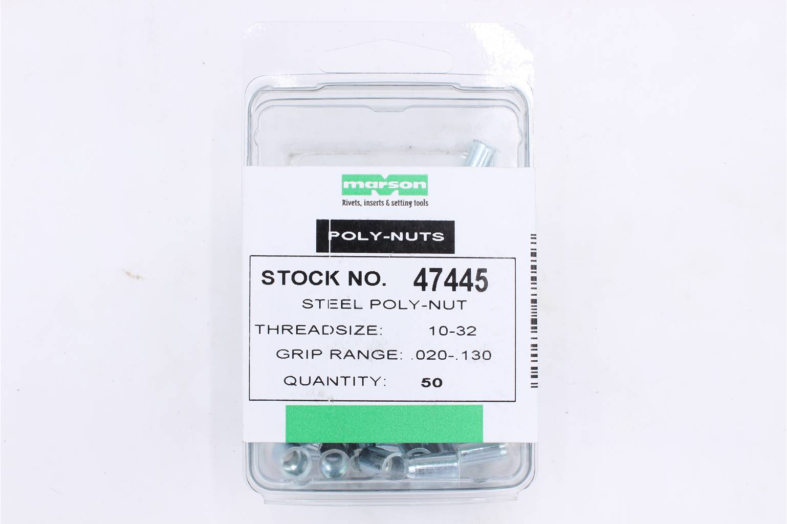 Marson PK/50 10-32 KLIK POLY NUT | alc47445 | ohcanadasupply.ca
