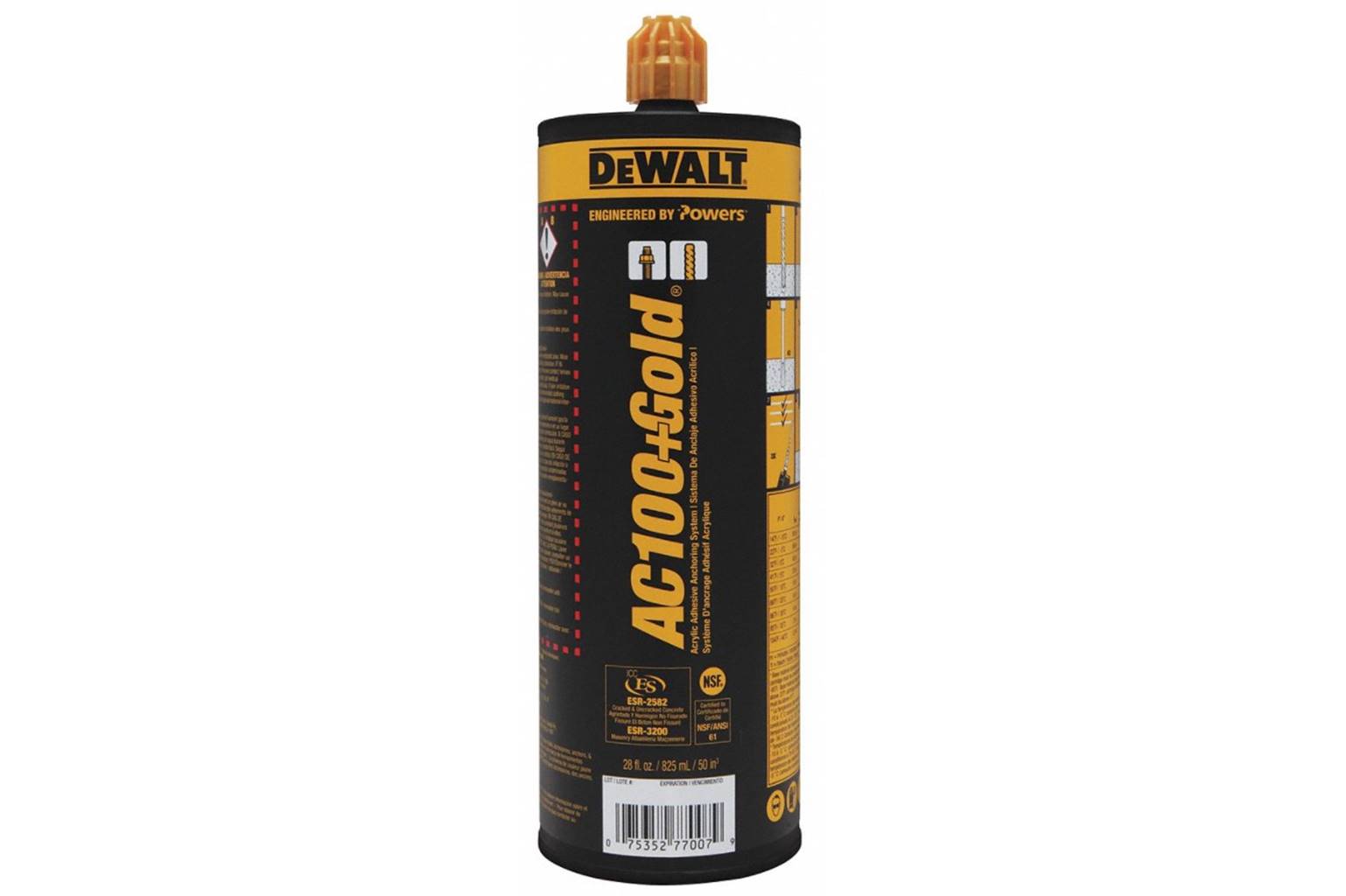 Dewalt AC100 Plus Gold Two-Component Acrylic Adhesive | dew8490sd ...