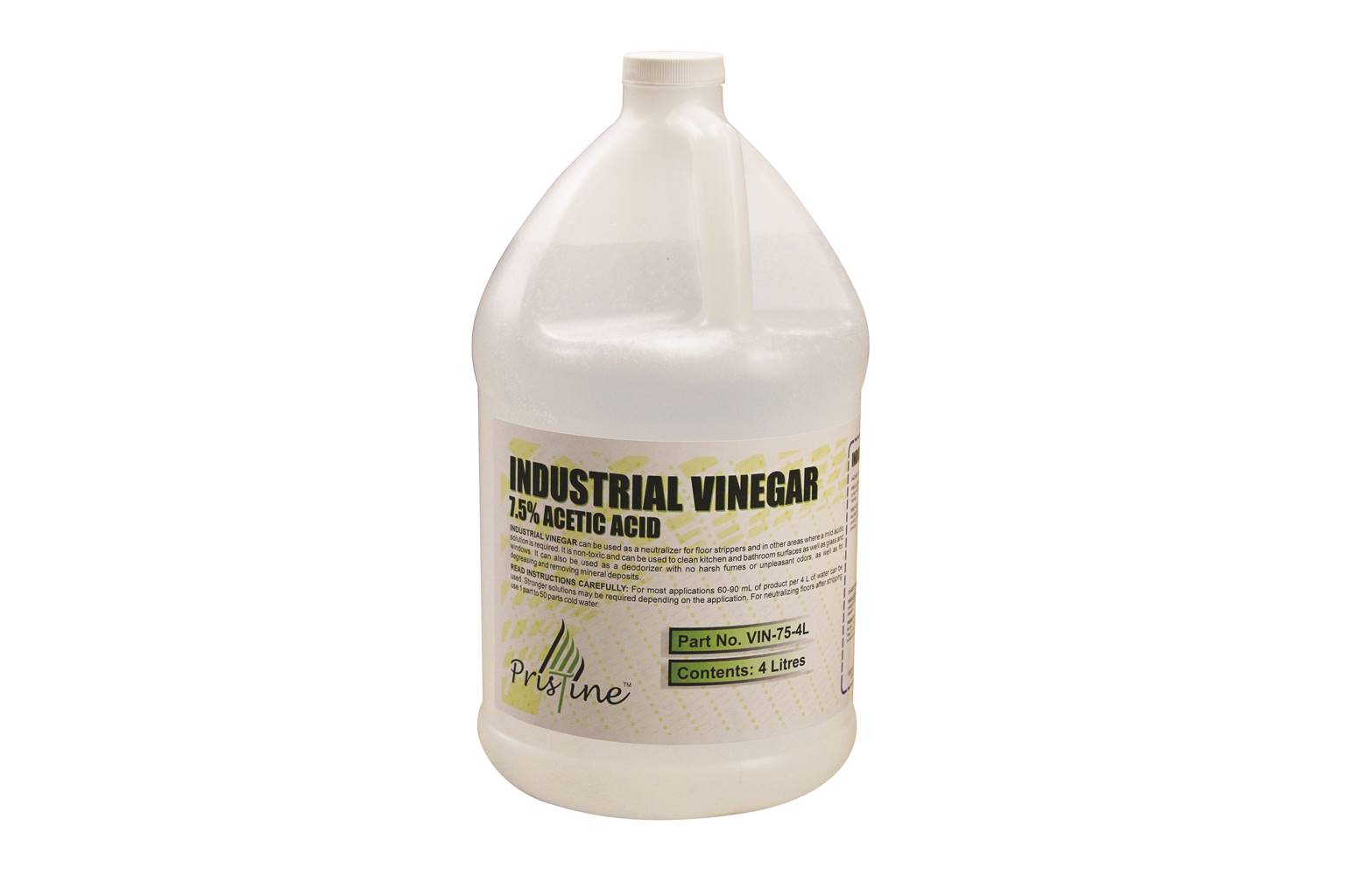 Pristine 7.5% INDUSTRIAL VINEGAR | jjjvin754l | ohcanadasupply.ca
