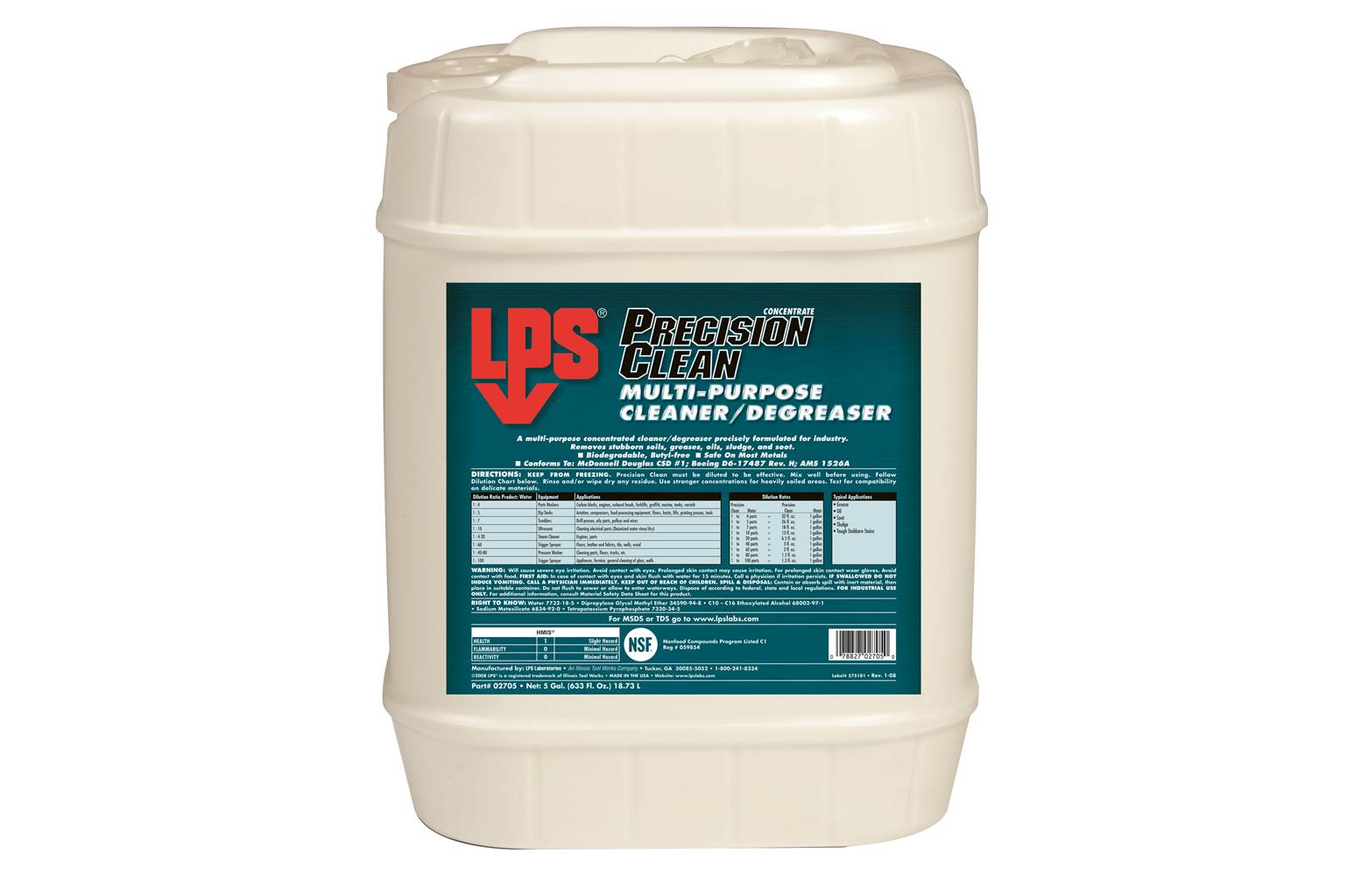 LPS PRECISION CLEAN MULTI-PURPOSE CLEANER/DEGREASER | lpsc02705 ...