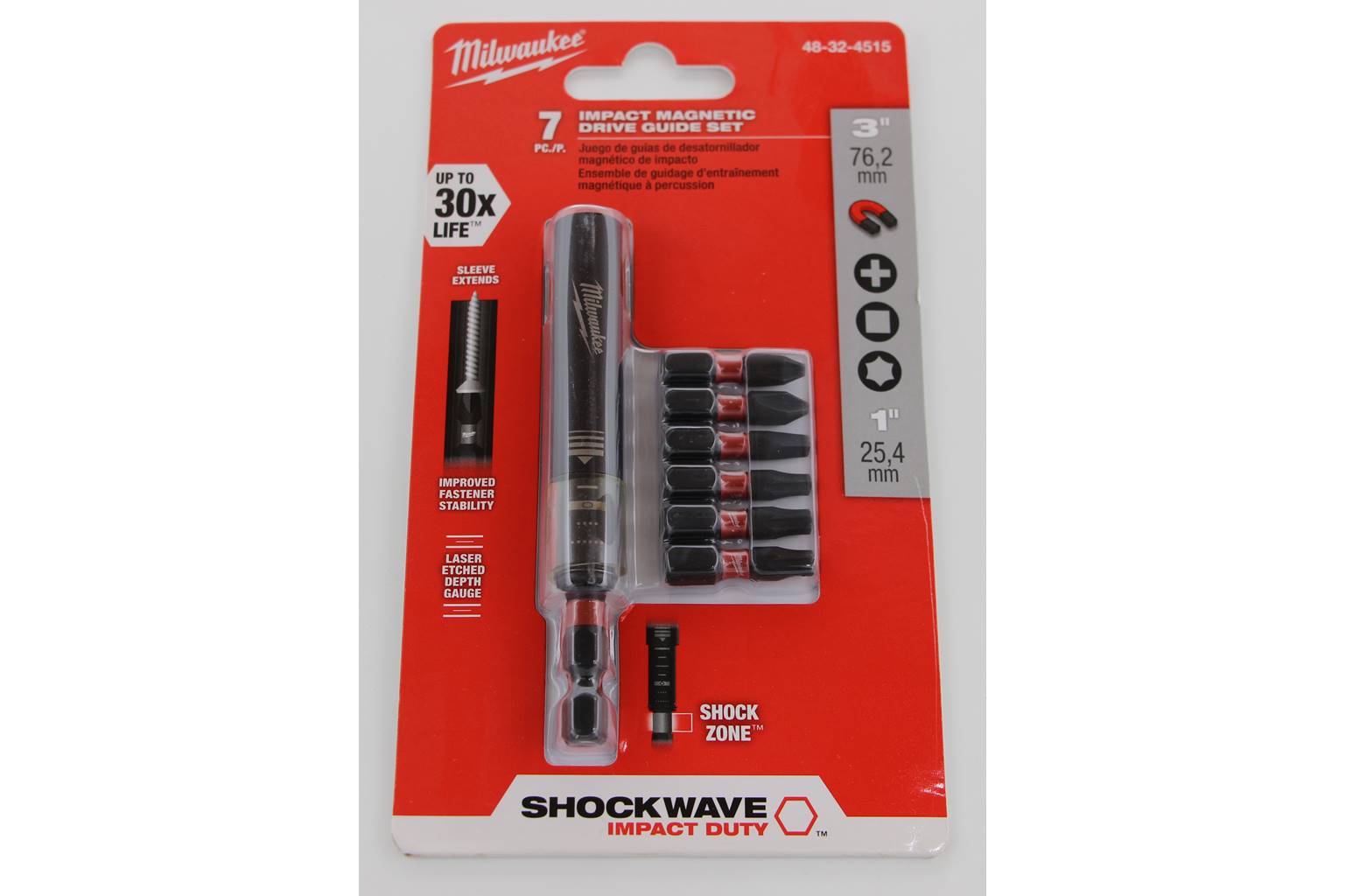 Milwaukee Shockwave™ Impact Magnetic Drive Guide Set - 7 Piece ...