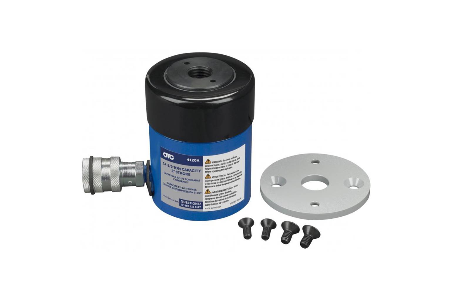 OTC 17-1/2 Ton Hollow Centre Hydraulic Ram (W/Adapter) | otc4120a ...