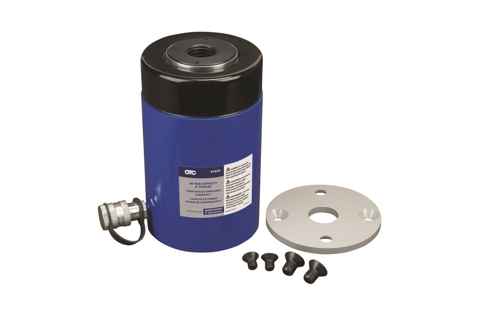 OTC 50 TON HOLLOW CENTRE HYDRAULIC RAM (W ADAPTER) | otc4122a