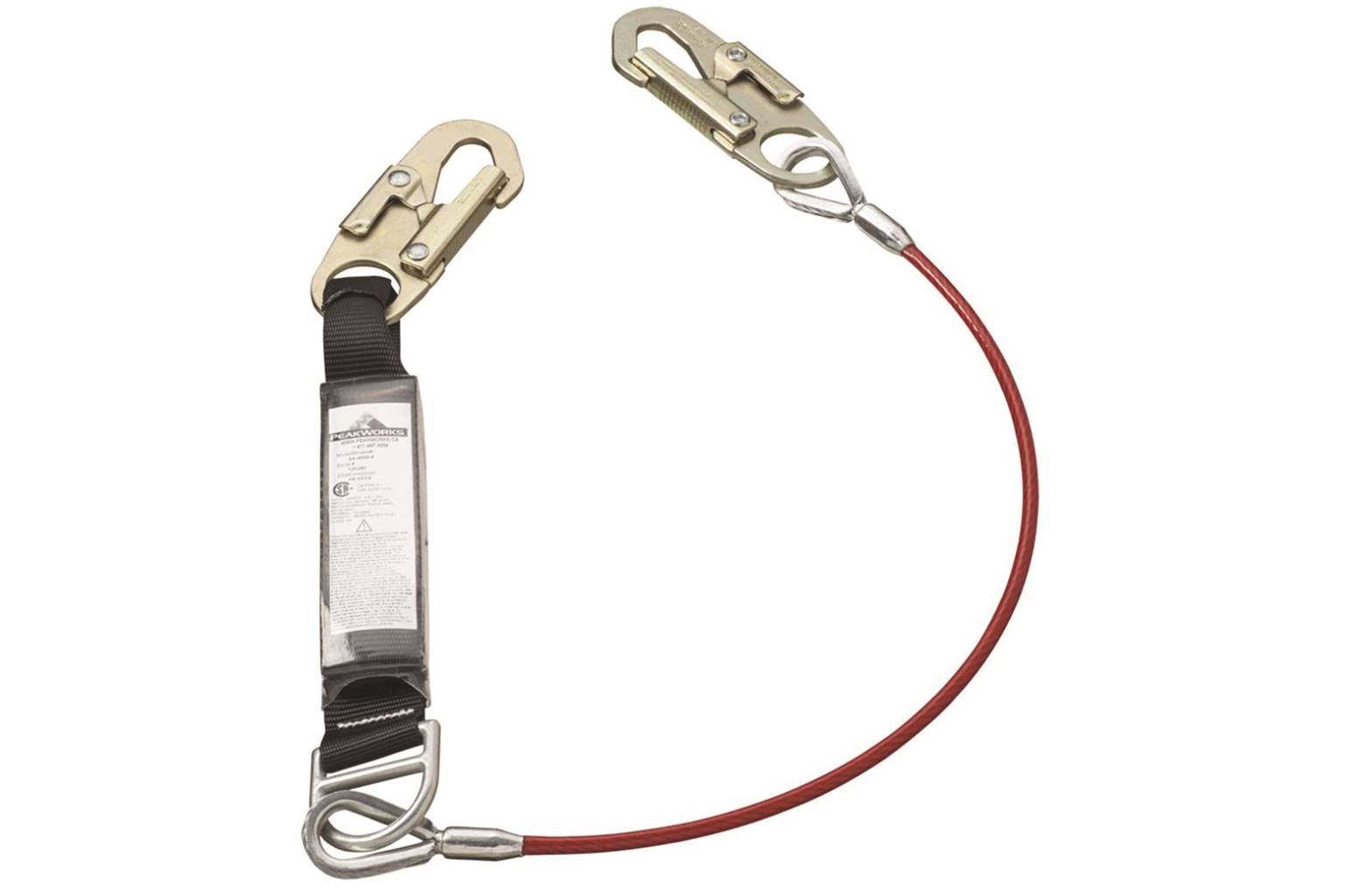 Peakworks SP (SHOCK PACK) SINGLE LEG SHOCK ABSORBING LANYARD ...