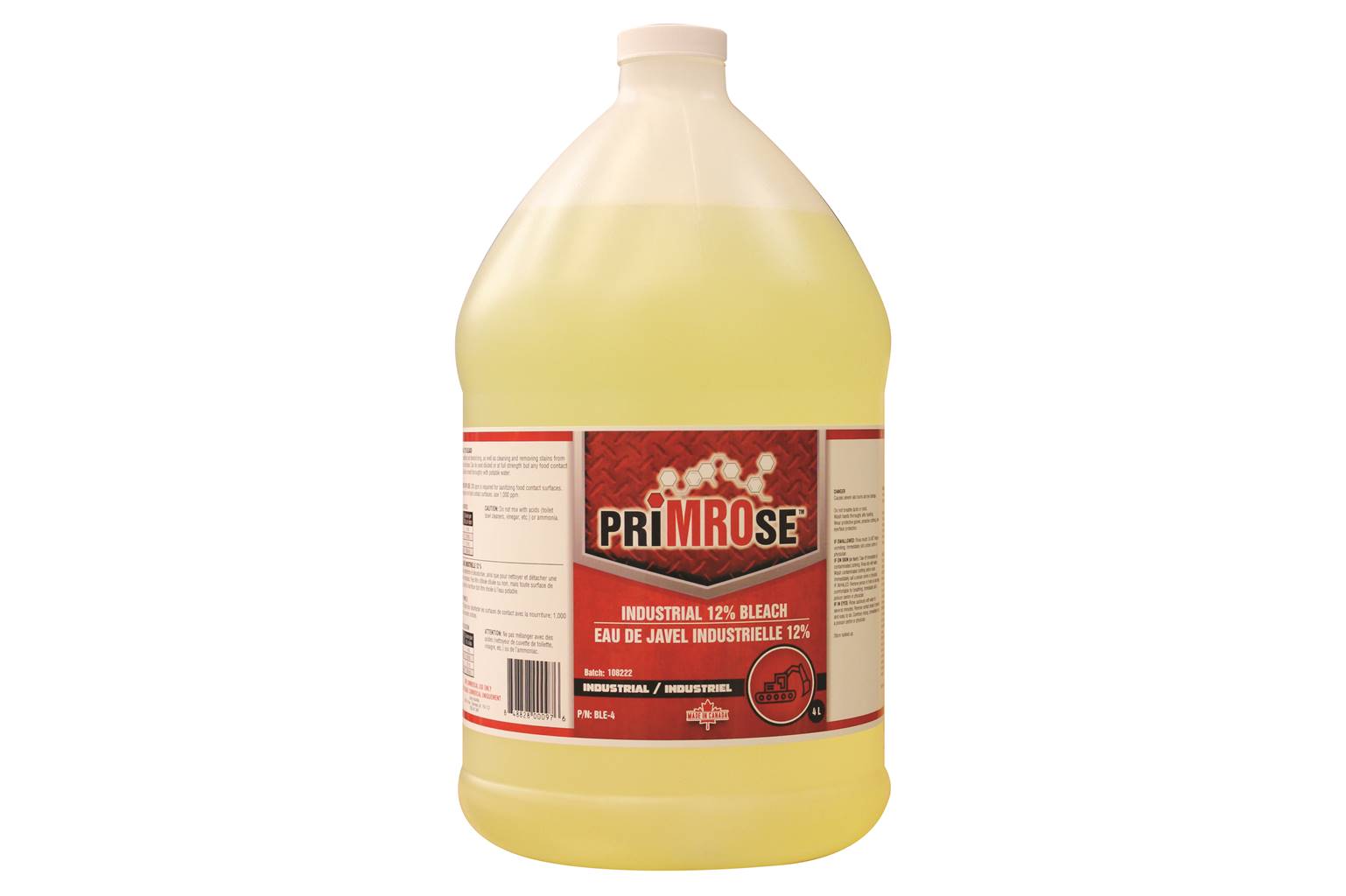 Primrose Industrial 12% Chlorine Bleach | prible4 | ohcanadasupply.ca