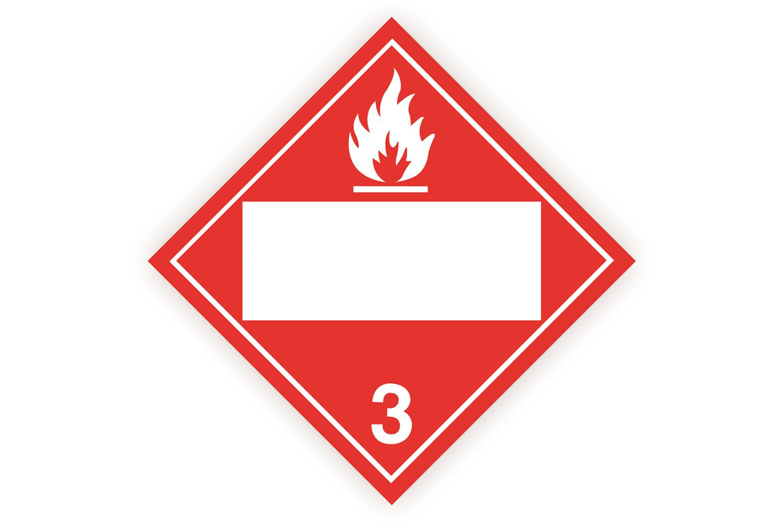 Incom CLASS 3 STY BLANK PLACARD | qqqpsb3 | ohcanadasupply.ca