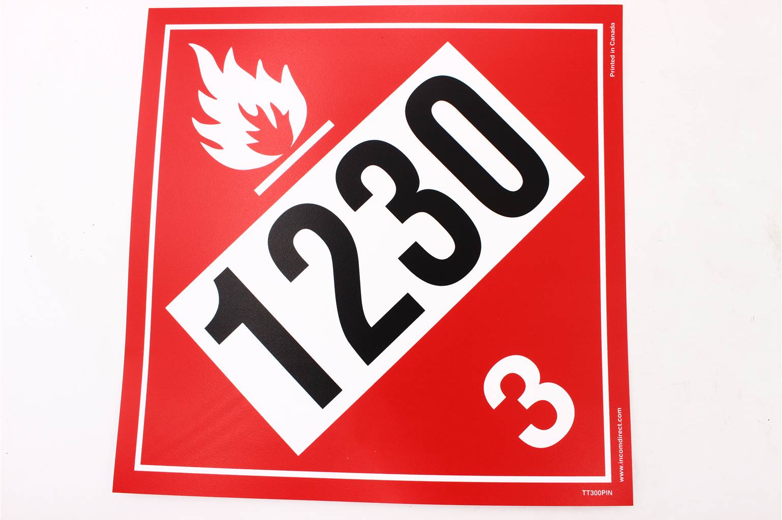 Incom CLASS 3 (1230) PLACARD | qqqpsn31230 | ohcanadasupply.ca