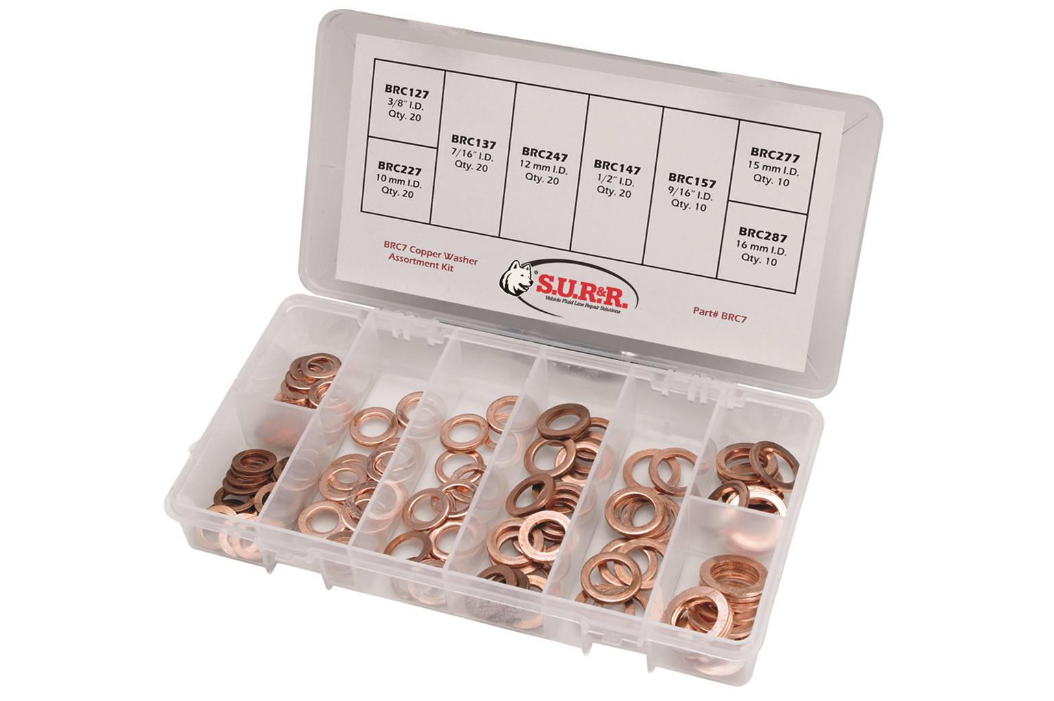 SURR HEAVY-DUTY COPPER WASHER ASSORTMENT KIT | srrbrc7 | Gregg ...