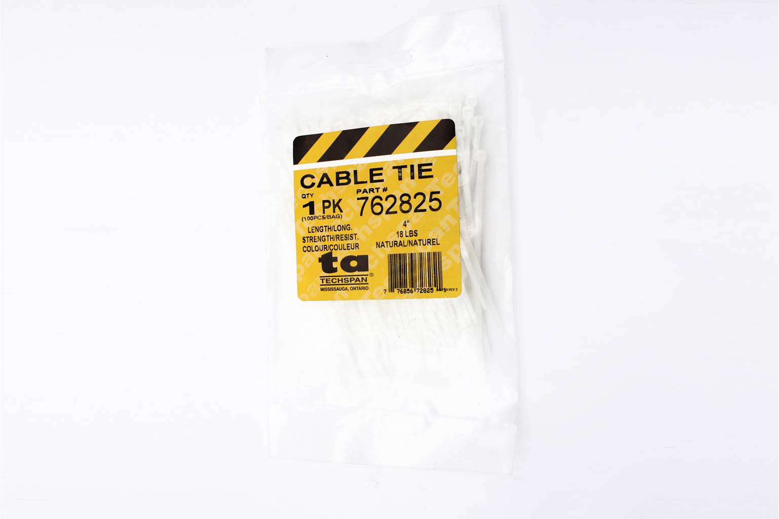 Techspan Cable Ties - Light Duty - Pack Of 100 - Series | tec762825pk ...