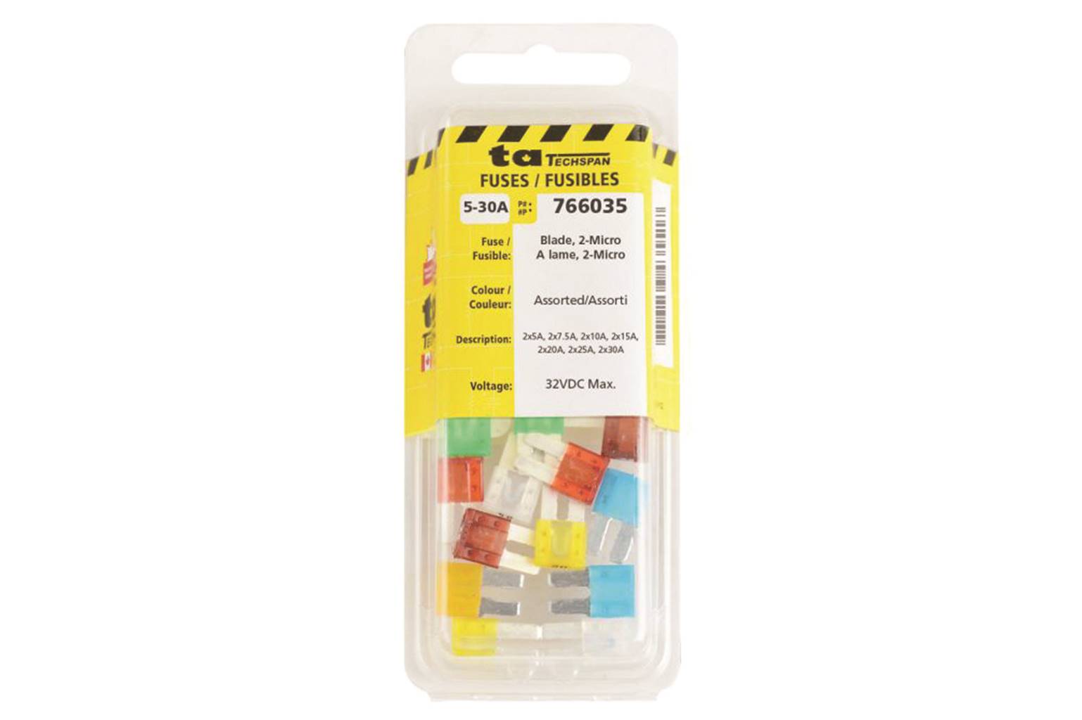 Techspan 2-MICRO BLADE FUSE ASSORTMENT | tec766035ea | ohcanadasupply.ca