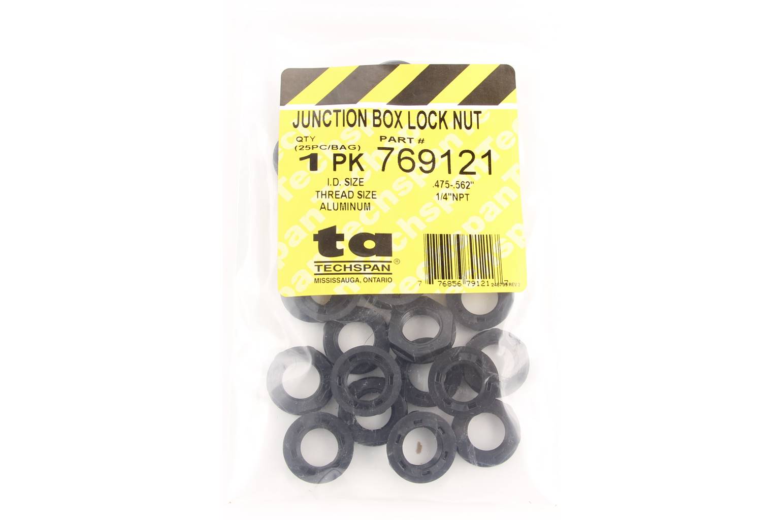 Techspan Lock-Nuts For Nylon & Thermoplastic Compression Fitting ...