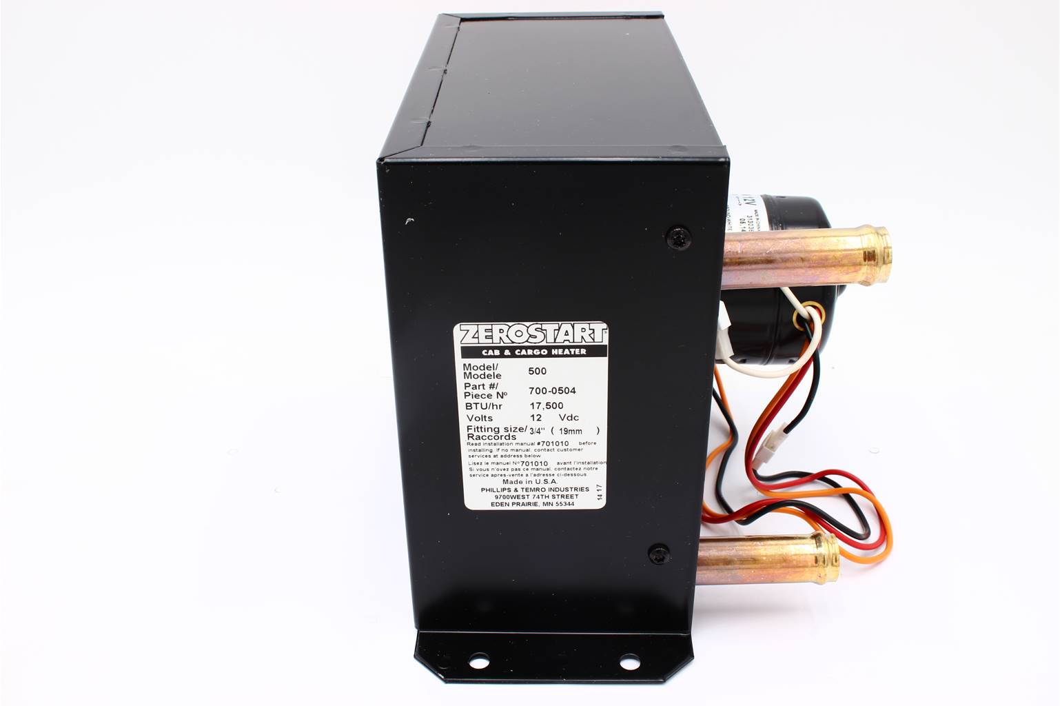 Temro MODEL 500 12V SPACE SAVER DESIGN CAB HEATER | tem7000504 ...