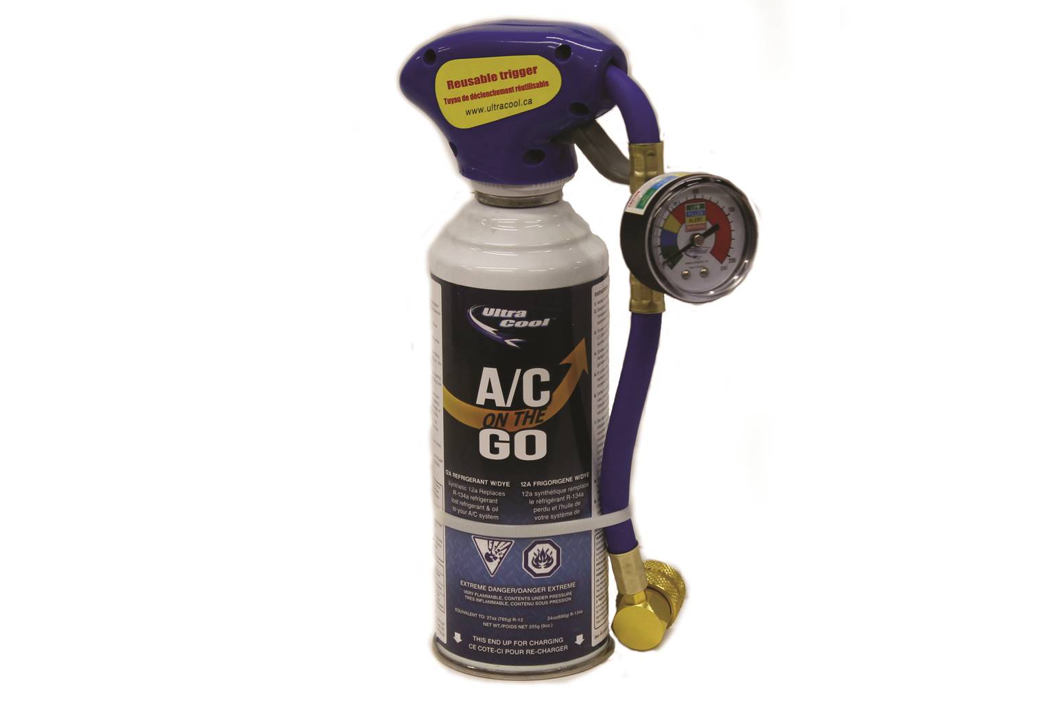 Ultra Cool R12A A/C ON THE GO REFRIGERANT WITH TRIGGER HOSE | ultuc214 ...